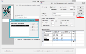 How to Fix an Import Specification Error in Microsoft Access | Smoak ...