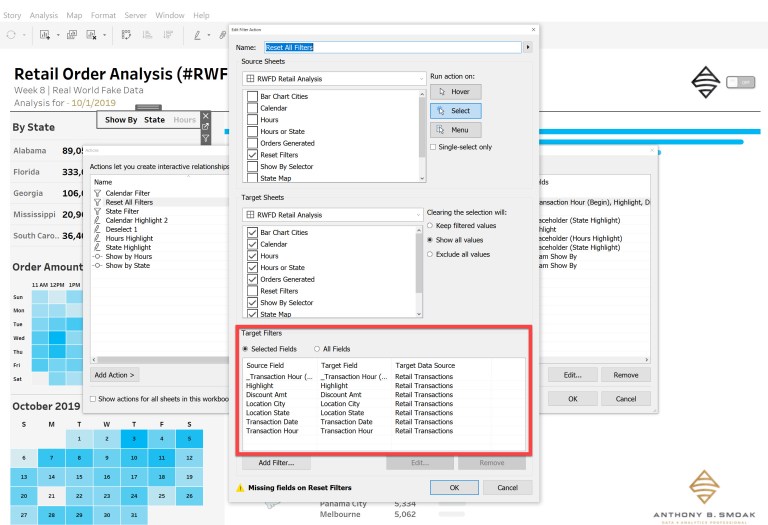 Fix the Reset All Filters Button in Tableau | Smoak Signals | Data ...