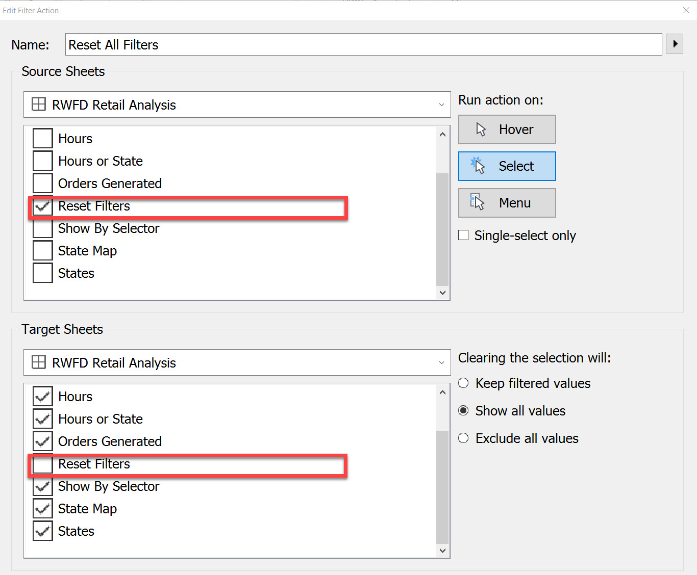 Fix the Reset All Filters Button in Tableau | Smoak Signals | Data ...