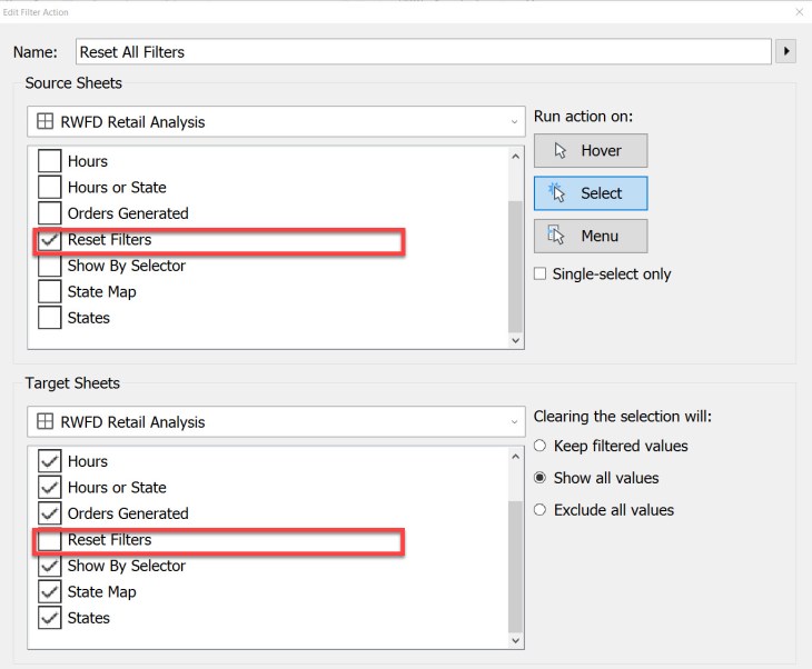 Fix the Reset All Filters Button in Tableau | Smoak Signals | Data ...